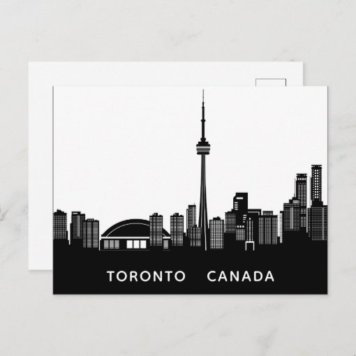 Custom text Toronto Silhouette postcard | Zazzle