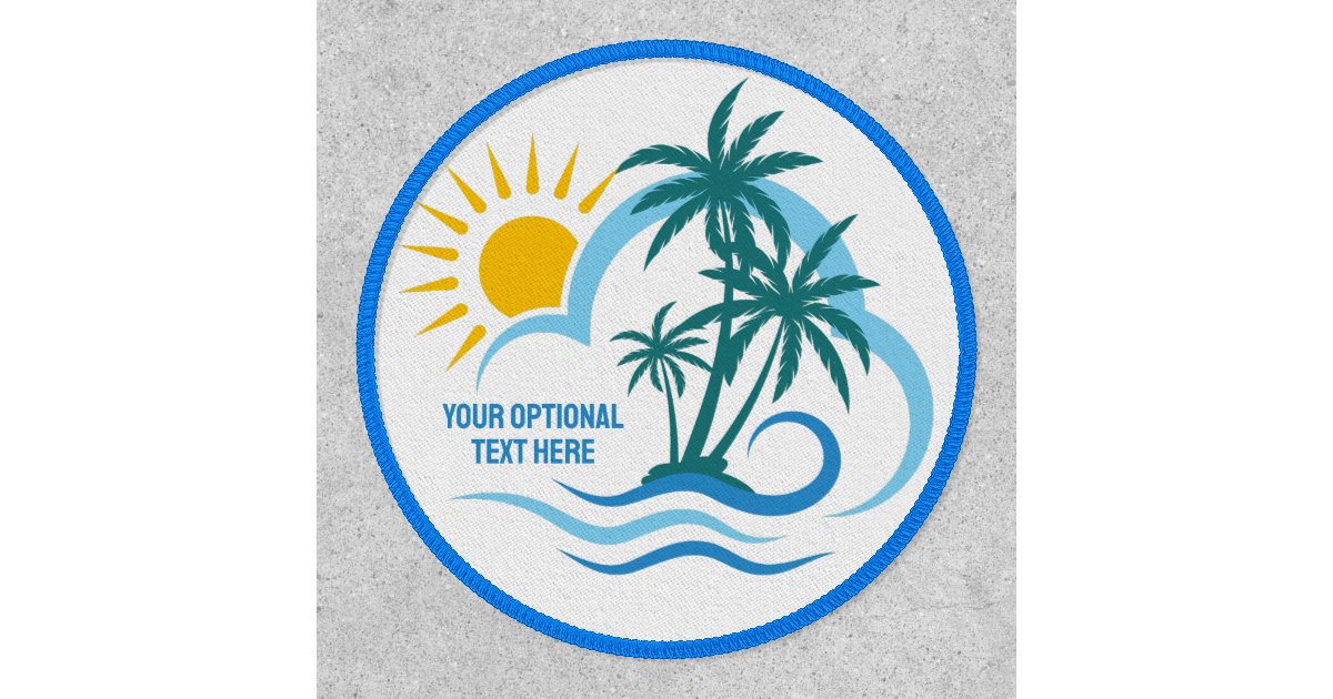 Custom Text Tropical Islands Patch | Zazzle