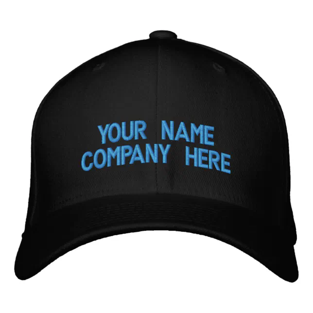 Custom Text Your Name Hat Embroidered Baseball Cap | Zazzle