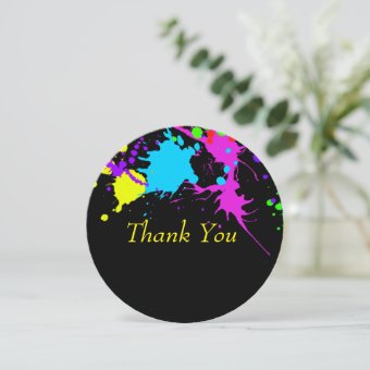 Custom Thank You Cards, Paint Splatter | Zazzle