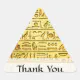 Custom "Thank You" Egyptian Hieroglyphs Yellow Triangle Sticker | Zazzle