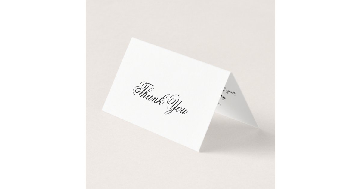 Custom Thank You Fold Card | Zazzle