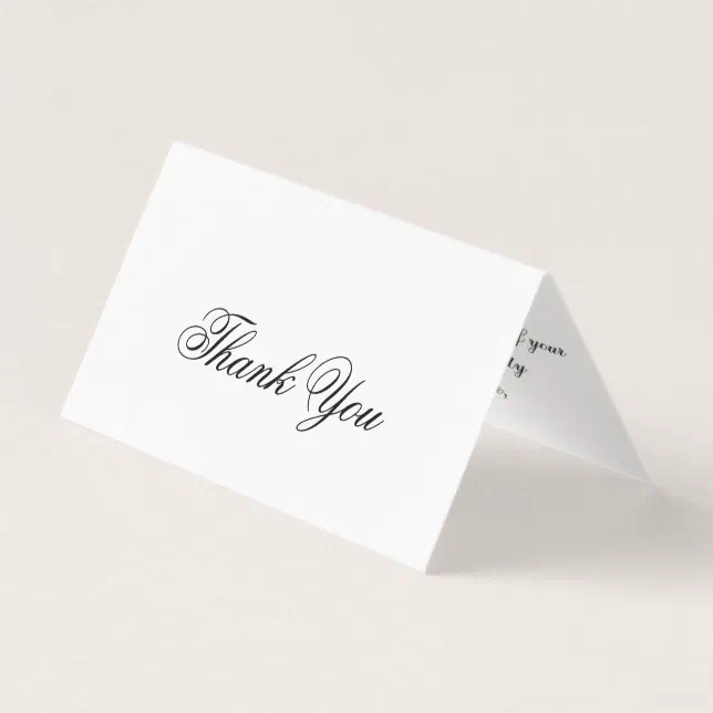 Custom Thank You Fold Card | Zazzle