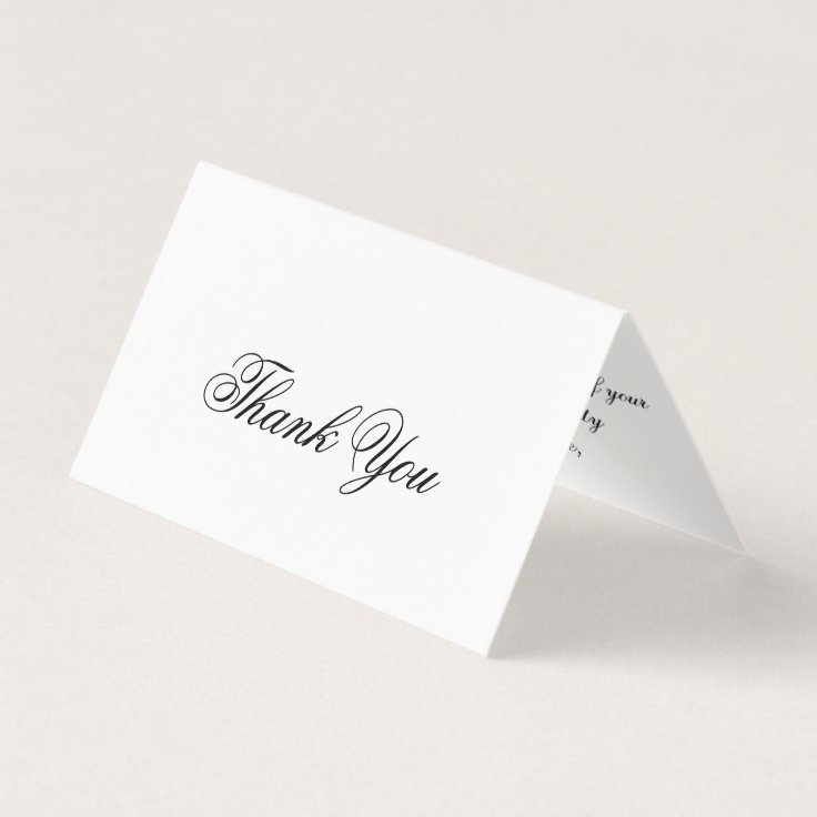 Custom Thank You Fold Card | Zazzle