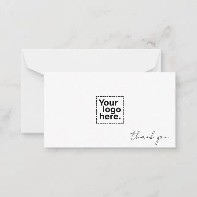 Custom Thank You Modern Business Promotional Note Card | Zazzle