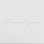 Custom Thank You Modern Elegant Script Wedding Embosser | Zazzle