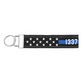 Custom Thin Blue Line Personalized Police Officer Wrist Keychain | Zazzle