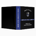 Custom Thin Blue Line Police Officer 3 Ring Binder | Zazzle