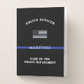 Custom Thin Blue Line Police Officer Appreciation Pocket Folder | Zazzle