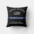 Custom Thin Blue Line Police Officer Police Dept Throw Pillow | Zazzle