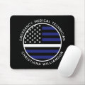 Custom Thin White Line USA Flag EMS EMT Mouse Pad | Zazzle