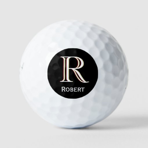 Custom Three-Layered Monogram with First Name Golf Balls | Zazzle