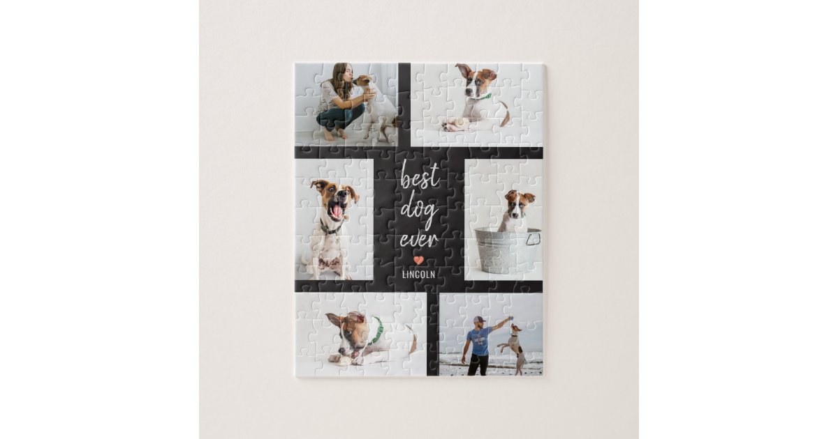 Custom Title Collage Editable Color Photo Puzzle | Zazzle