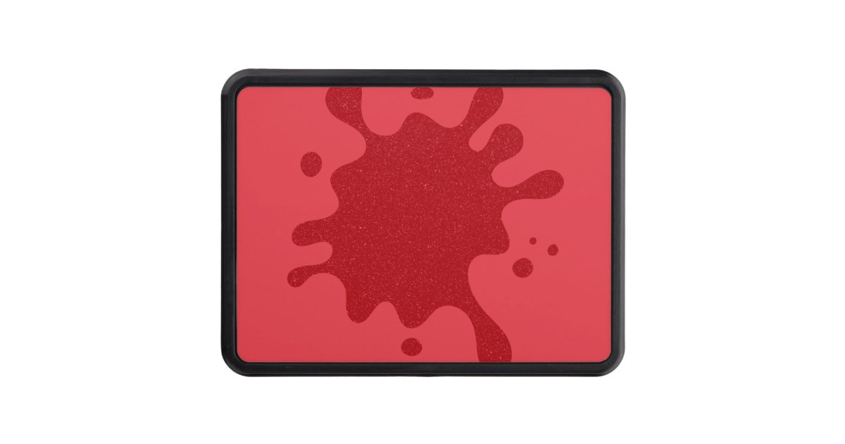 Custom Tomato Red Paint Splash Trailer Hitch Cover | Zazzle