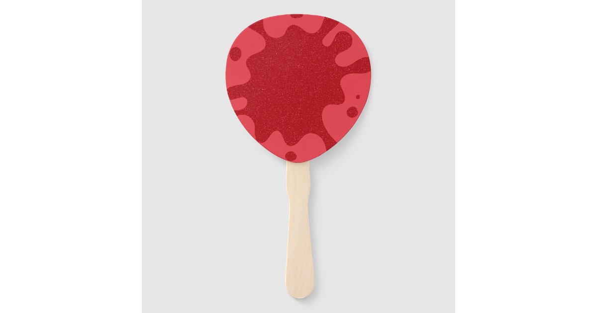 Custom Tomato Red Splash Paddle Fans (Set of 10) | Zazzle