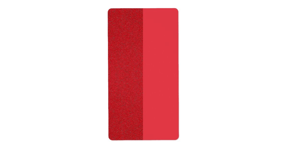 Custom Tomato Red Split Shipping Labels | Zazzle