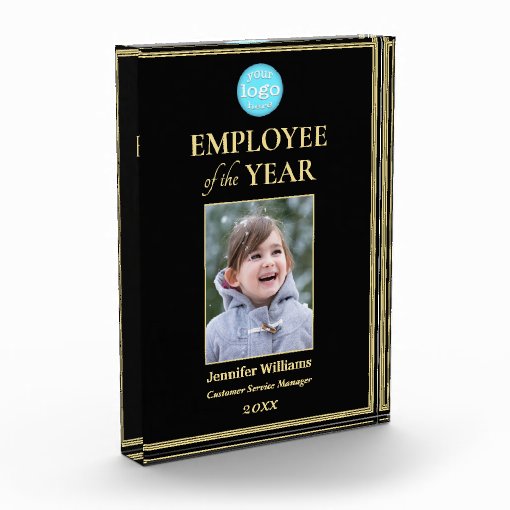 Custom Top Performers Winners Employee Photo Logo Acrylic Award | Zazzle