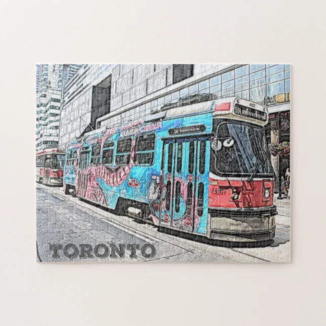 Custom Toronto Bus Street Car Light Rail Cityscape Jigsaw Puzzle | Zazzle