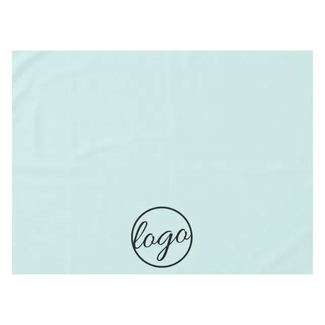 Custom Trade Show Business Logo Turquoise Tablecloth | Zazzle