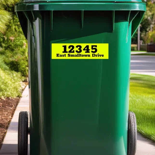 Custom Trash Can Label Decal Garbage Bin Sticker | Zazzle