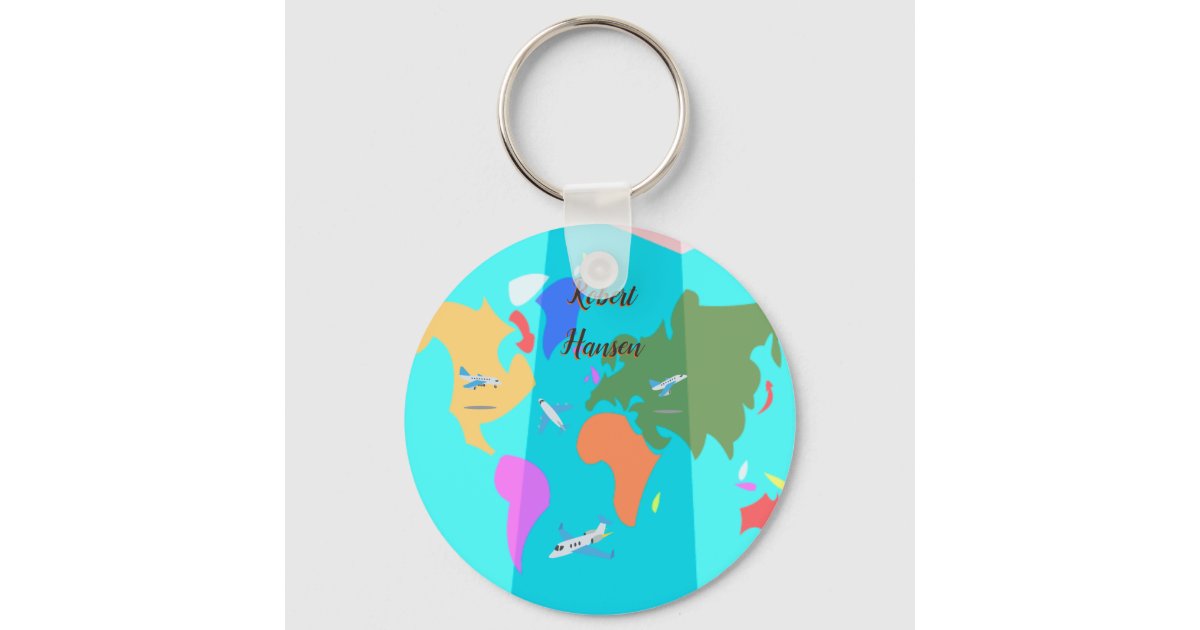 Custom Travel Map Keychain | Zazzle