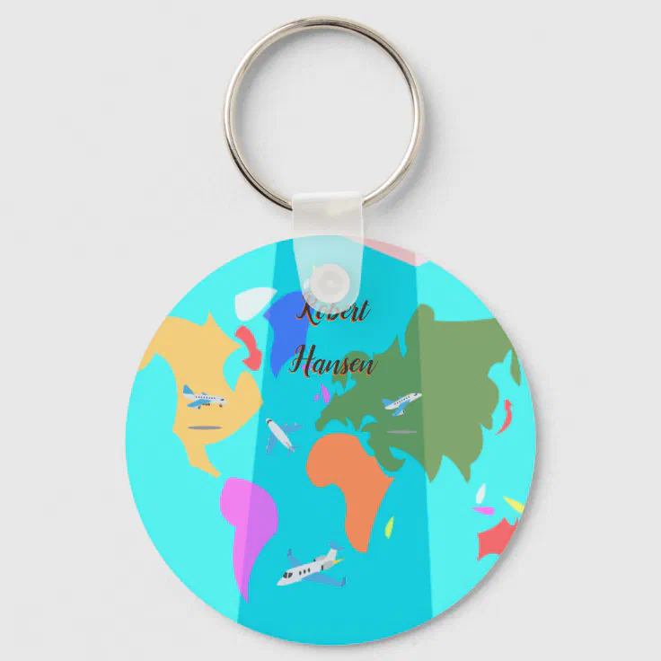 Custom Travel Map Keychain | Zazzle
