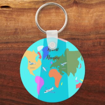 Custom Travel Map Keychain | Zazzle