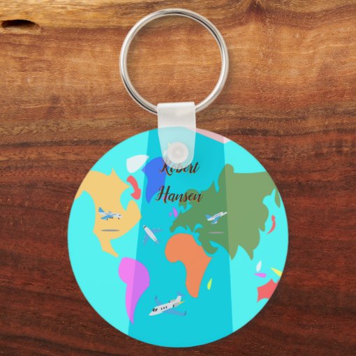 Custom Travel Map Keychain | Zazzle