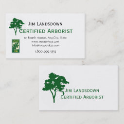 Custom Tree Arborist Business Card | Zazzle
