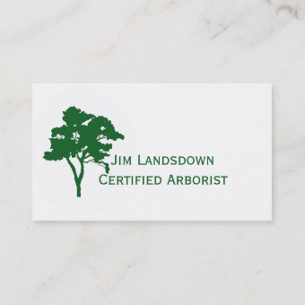 Custom Tree Arborist Business Card | Zazzle