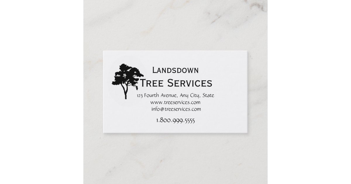 Custom Tree Services Business Card | Zazzle