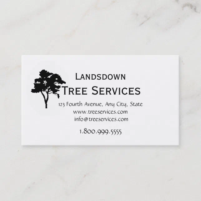 Custom Tree Services Business Card | Zazzle