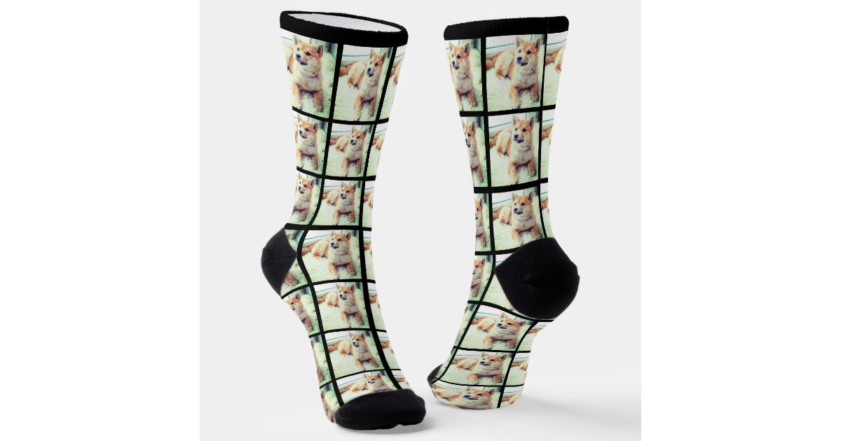 Custom trendy photo collage socks | Zazzle