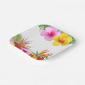 Custom Tropical Flowers Hibiscus Party Paper Plates | Zazzle