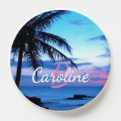 Custom Tropical Island Beach Ocean Sunset Photo PopSocket | Zazzle