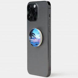 Custom Tropical Island Beach Ocean Sunset Photo PopSocket | Zazzle