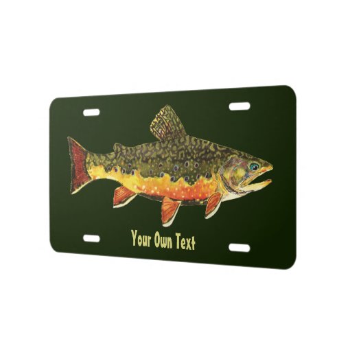 Custom Trout Fisherman's License Plate | Zazzle