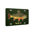 Custom Trout Fisherman's License Plate | Zazzle