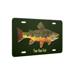 Custom Trout Fisherman's License Plate | Zazzle