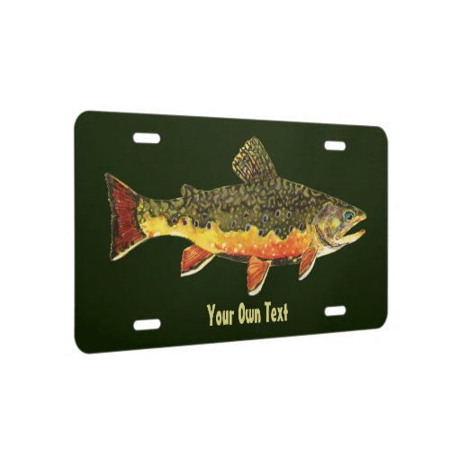 Custom Trout Fisherman's License Plate | Zazzle