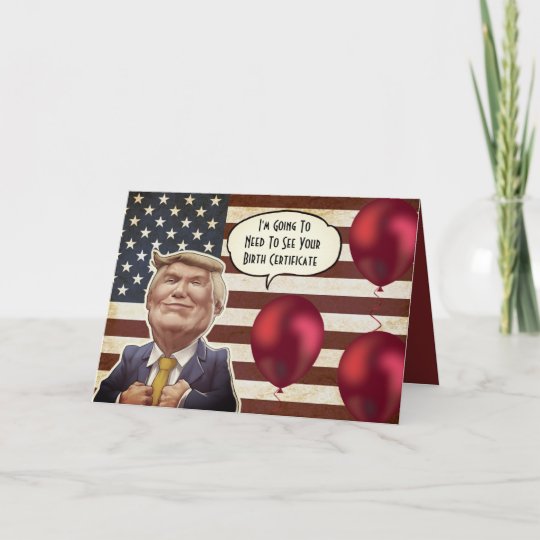 Custom Trump Birthday Card | Zazzle.com