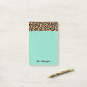 Custom Turquoise Leopard Teacher Post It Notes | Zazzle