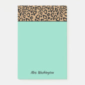 Custom Turquoise Leopard Teacher Post It Notes | Zazzle