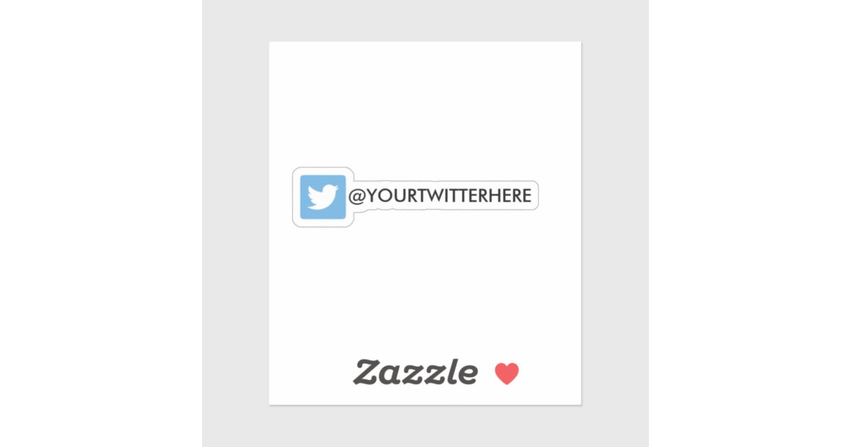 Custom Twitter Social Media Sticker | Zazzle
