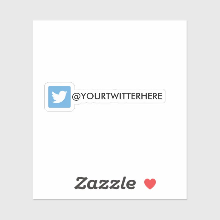 Custom Twitter Social Media Sticker | Zazzle