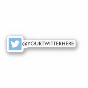Custom Twitter Social Media Sticker | Zazzle