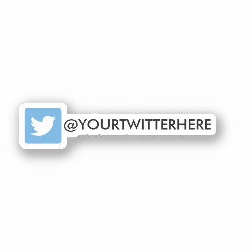 Custom Twitter Social Media Sticker | Zazzle