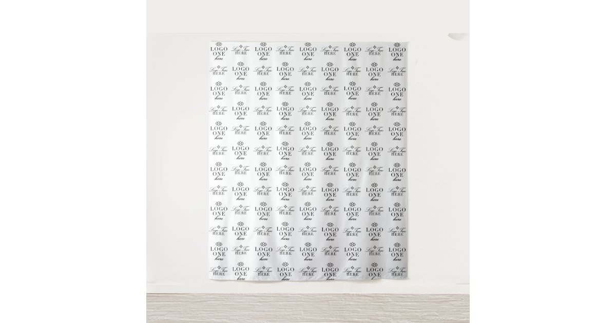 Custom Two Logo Event Backdrop Step and Repeat | Zazzle