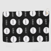 Custom Two Logo Step and Repeat Business Company Golf Towel | Zazzle