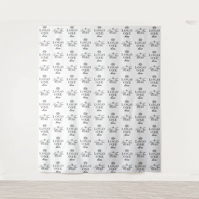 Custom Two Logo Step and Repeat Event Backdrop | Zazzle